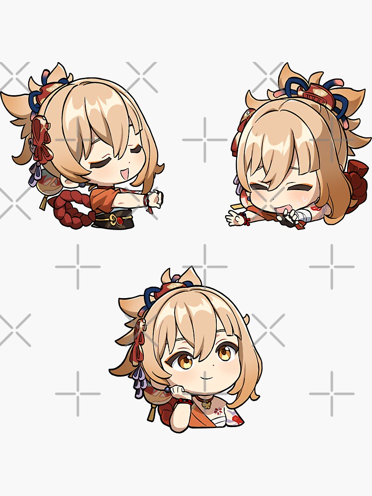 "Yoimiya 2. Genshin Impact Chibi-Aufkleber-Set" Sticker von dudu ...
