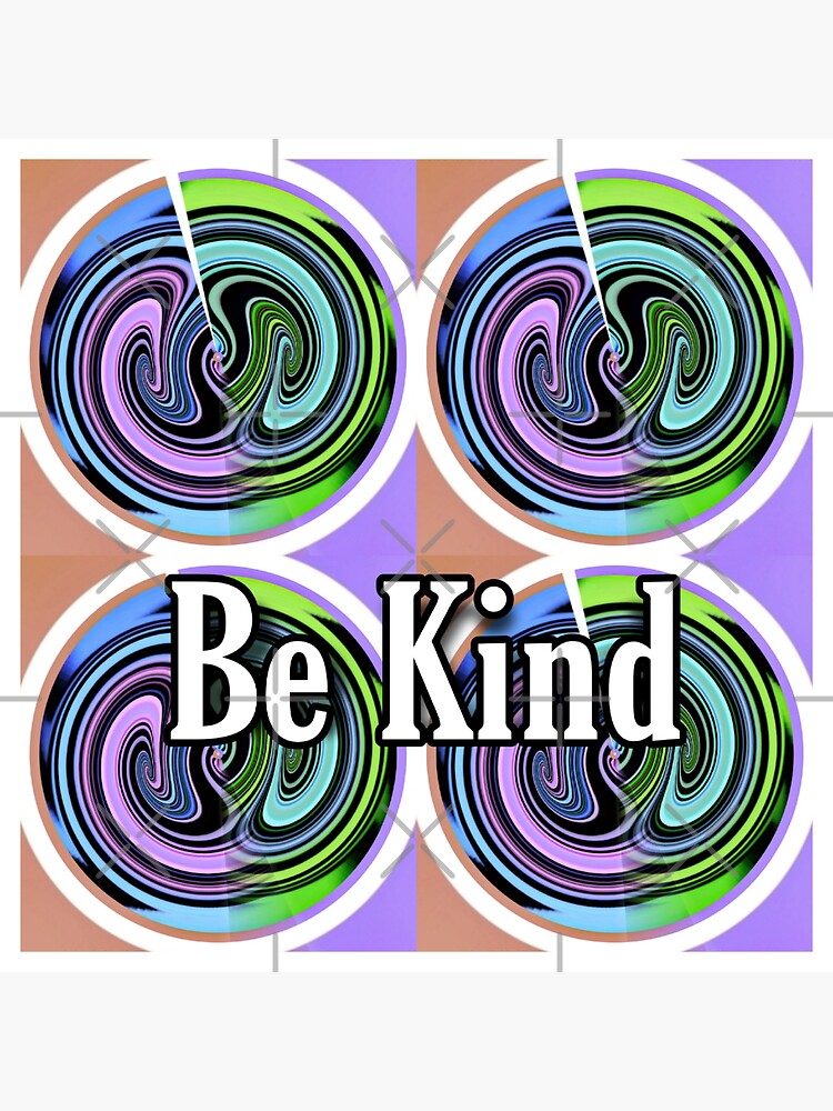 "Circular Purple swirl pattern. Be kind. Digital Art." Sticker for Sale ...
