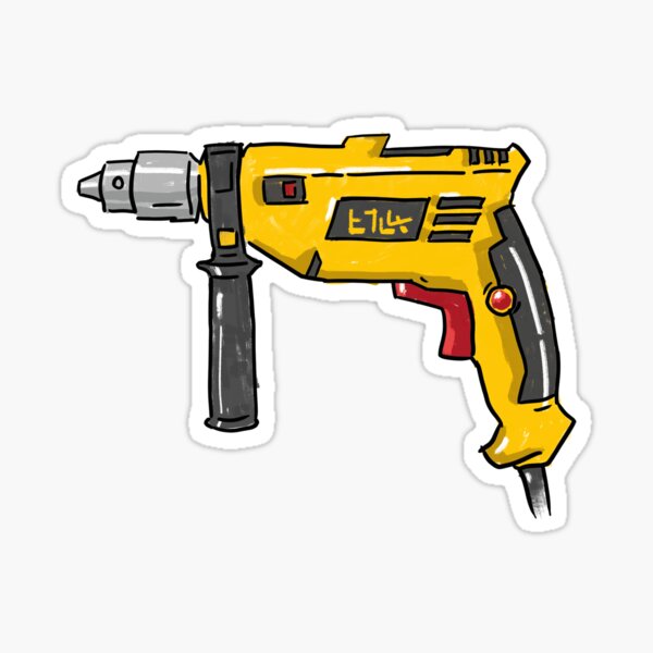 "Drill of Power" Sticker for Sale by SFK-workshop | Redbubble