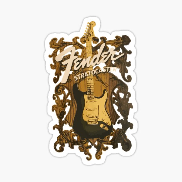 "Fender Strat Guitar " Sticker for Sale by HareAndTheTor | Redbubble