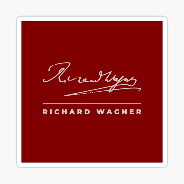 "Richard Wagner signature t-shirt" Sticker for Sale by CMYKStudio ...
