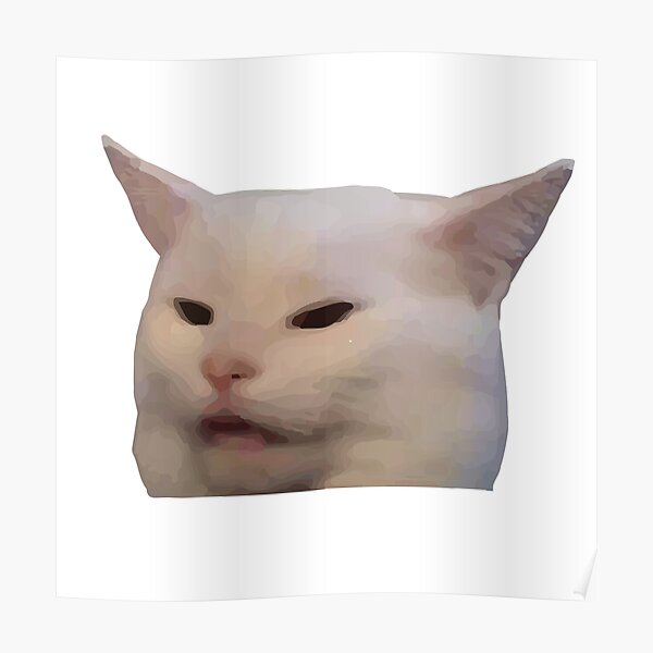 "White cat meme" Poster for Sale by Alicia-Lee | Redbubble