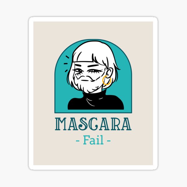 "Female memes: Mascara FAIL " Sticker for Sale by Anne-and-diana1 ...
