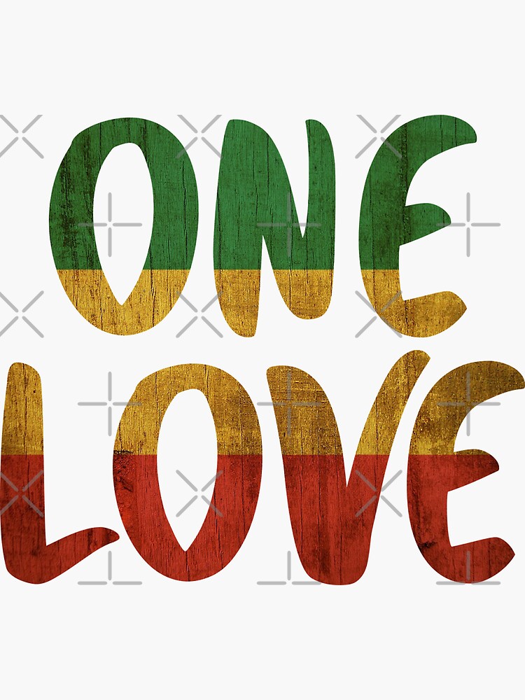 "One Love" Sticker for Sale by Quetzalita | Redbubble