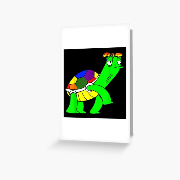 "Gay Pride Turtle LGBT-Q Cute Animal Rainbow Pride Flag Ally" Greeting ...