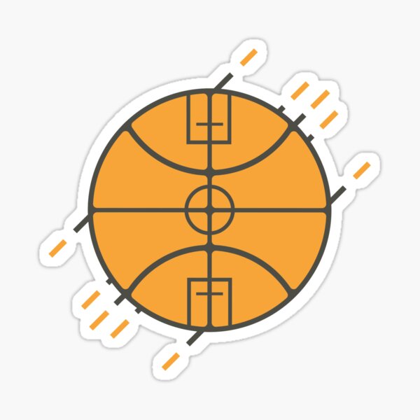 "Creative basketball court" Sticker for Sale by LovelyMrCat | Redbubble