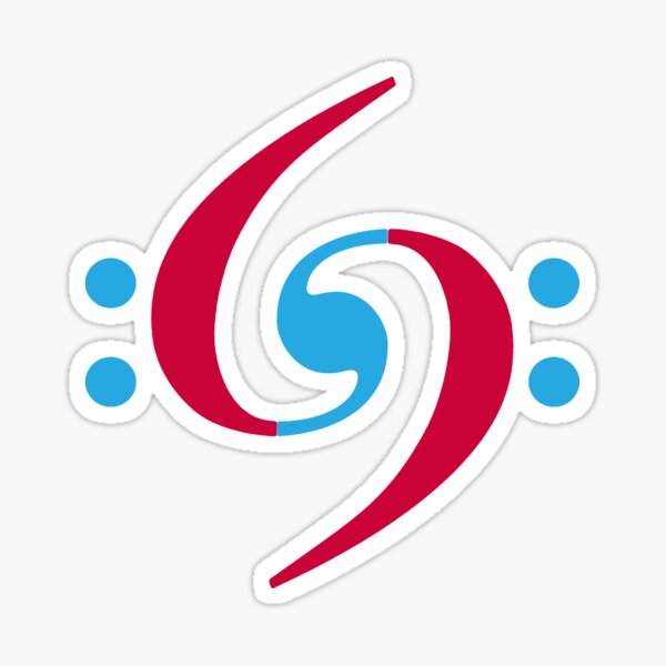 "Orchestra Red Blue Dot" Sticker for Sale by schuhmacheraa | Redbubble