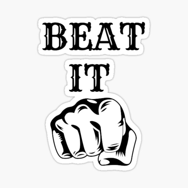 "Amour beat it" Sticker for Sale by CoverXDesign | Redbubble