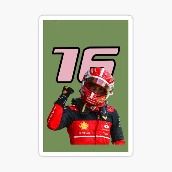 "Charles Leclerc CL16 Ferrari " Sticker for Sale by artyoakes | Redbubble