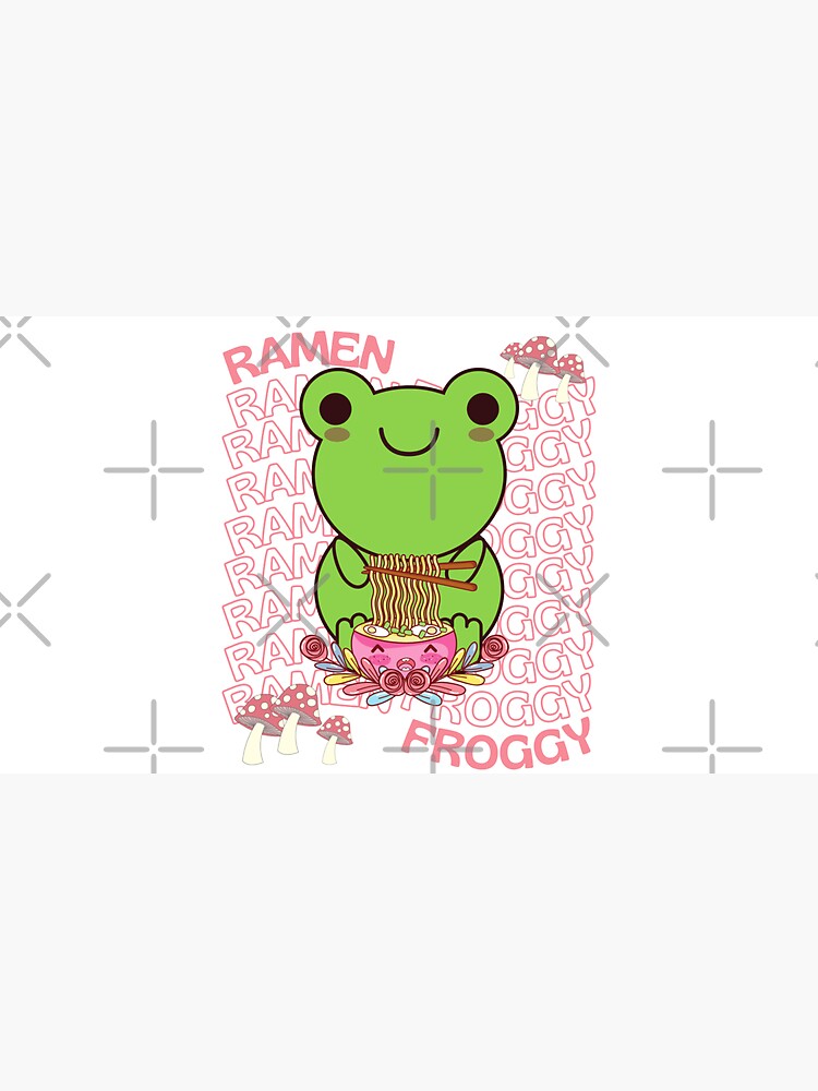 "Cute and Kawaii Frog Eating Ramen Noodles Bowl. Adorable Cartoon Frogs ...
