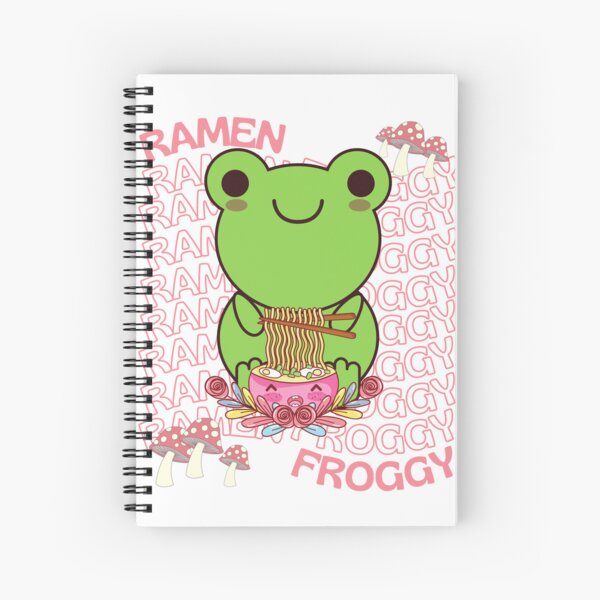 "Cute and Kawaii Frog Eating Ramen Noodles Bowl. Adorable Cartoon Frogs ...