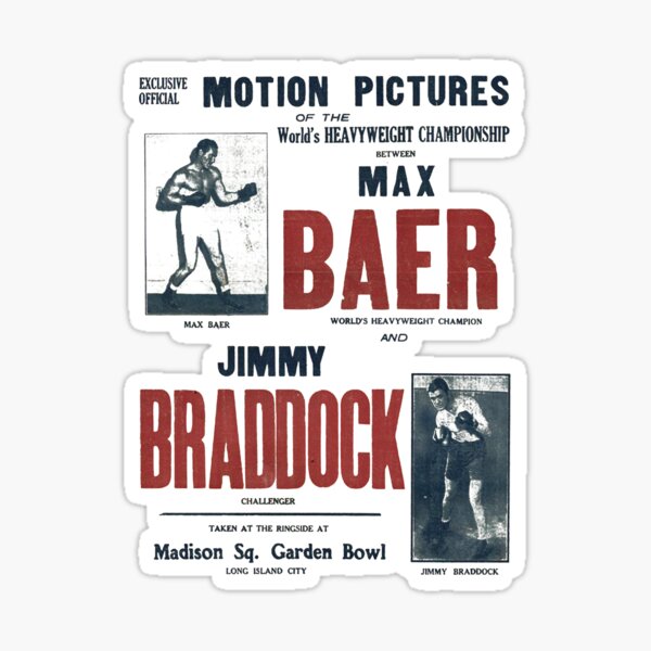 "Jimmy Braddock Heavyweight Championship Poster" Sticker for Sale by ...