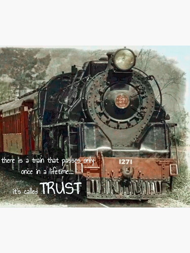 "TRAIN OF TRUST" Sticker for Sale by wizard982 | Redbubble