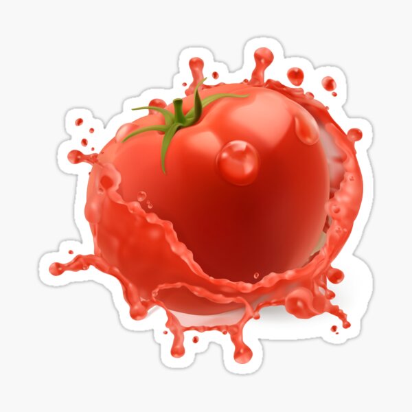 "Ripe red tomato" Sticker for Sale by badgermark | Redbubble