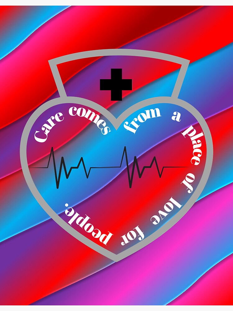 "care from the heart" Sticker for Sale by New-fae | Redbubble