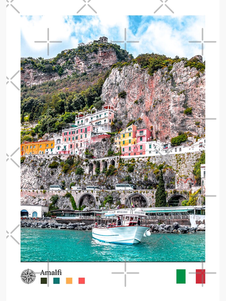 "Amalfi Italy City" Sticker for Sale by PostersStickers | Redbubble