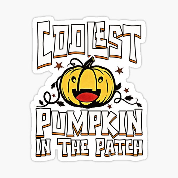 "Coolest Pumpkin In The Patch" Sticker for Sale by csoDesign | Redbubble