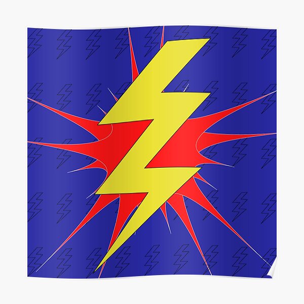 "Lightning Bolt" Poster for Sale by amysmithdesigns | Redbubble