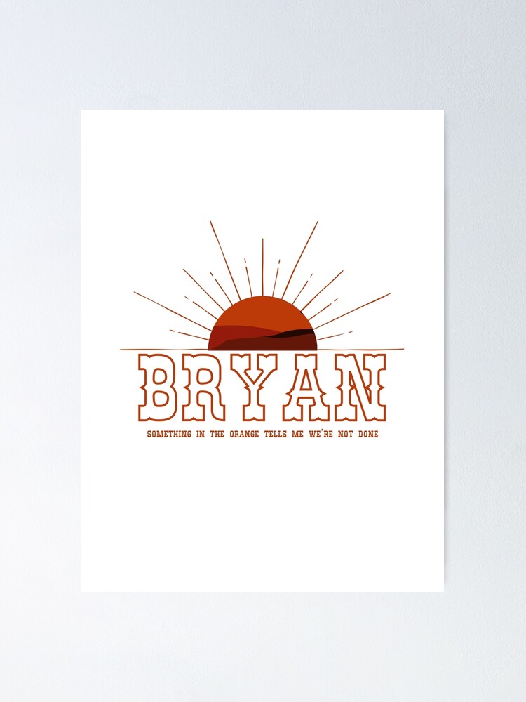 "Zach Bryan Something in the Orange" Poster for Sale by EK212 | Redbubble
