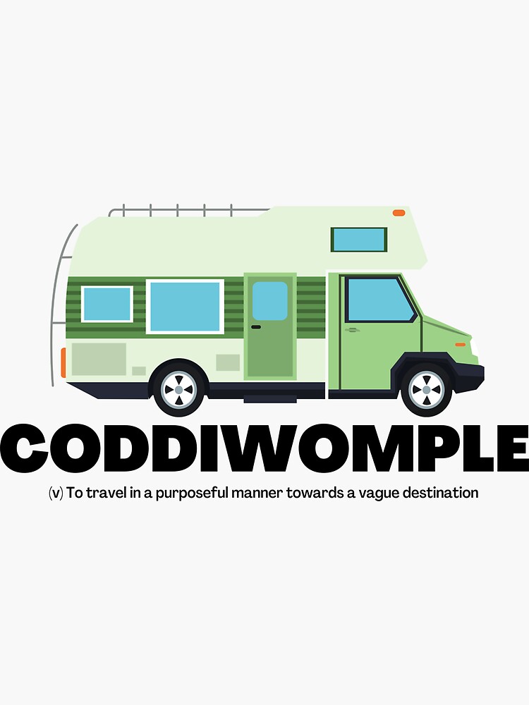 "Coddiwomple" Sticker for Sale by BCMDesigns | Redbubble