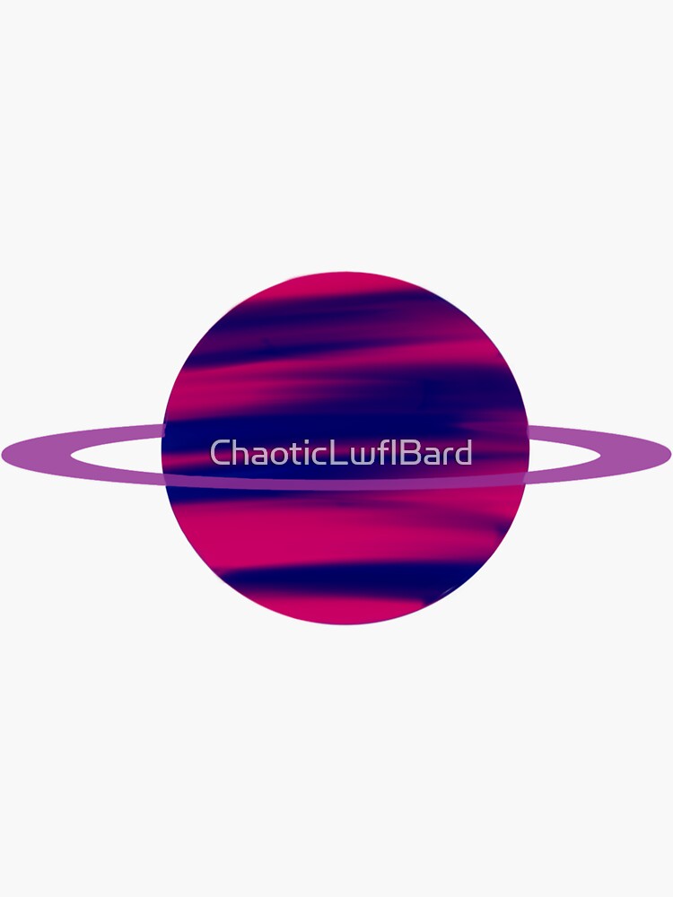 "Bisexual Pride Planet" Sticker for Sale by ChaoticLwflBard | Redbubble