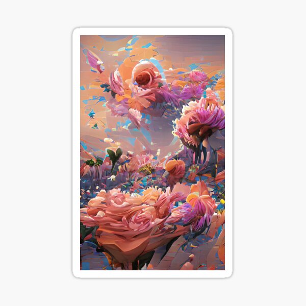 "Where The Wild Flowers Grow" Sticker for Sale by TatBreeze | Redbubble