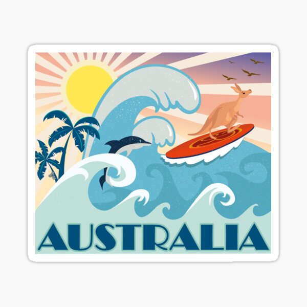 "Australia " Sticker for Sale by WallCollection | Redbubble