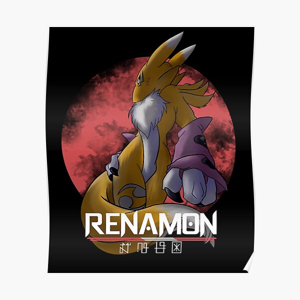 "Rookie Renamon Form Classic Japanese | Digimon" Poster for Sale by ...