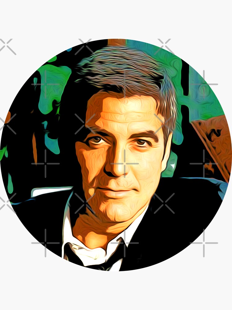 "George Clooney actor designs " Sticker for Sale by Jimmy-Nelson ...