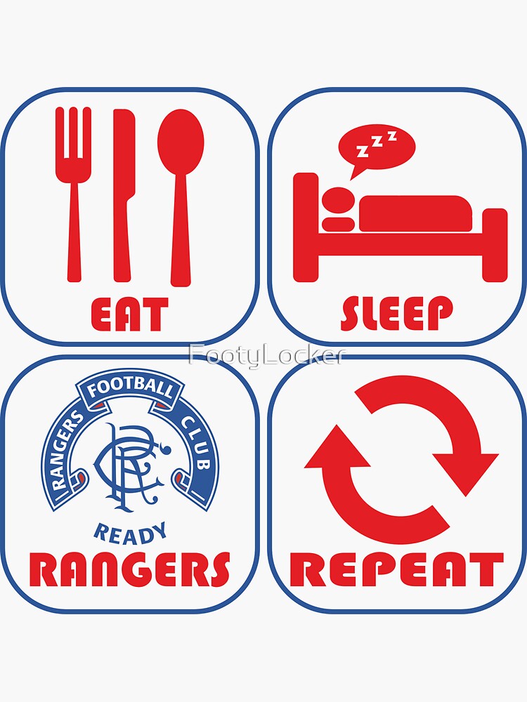 "Eat Sleep Football Repeat! Rangers Fan Art Work, Football Fan Art ...