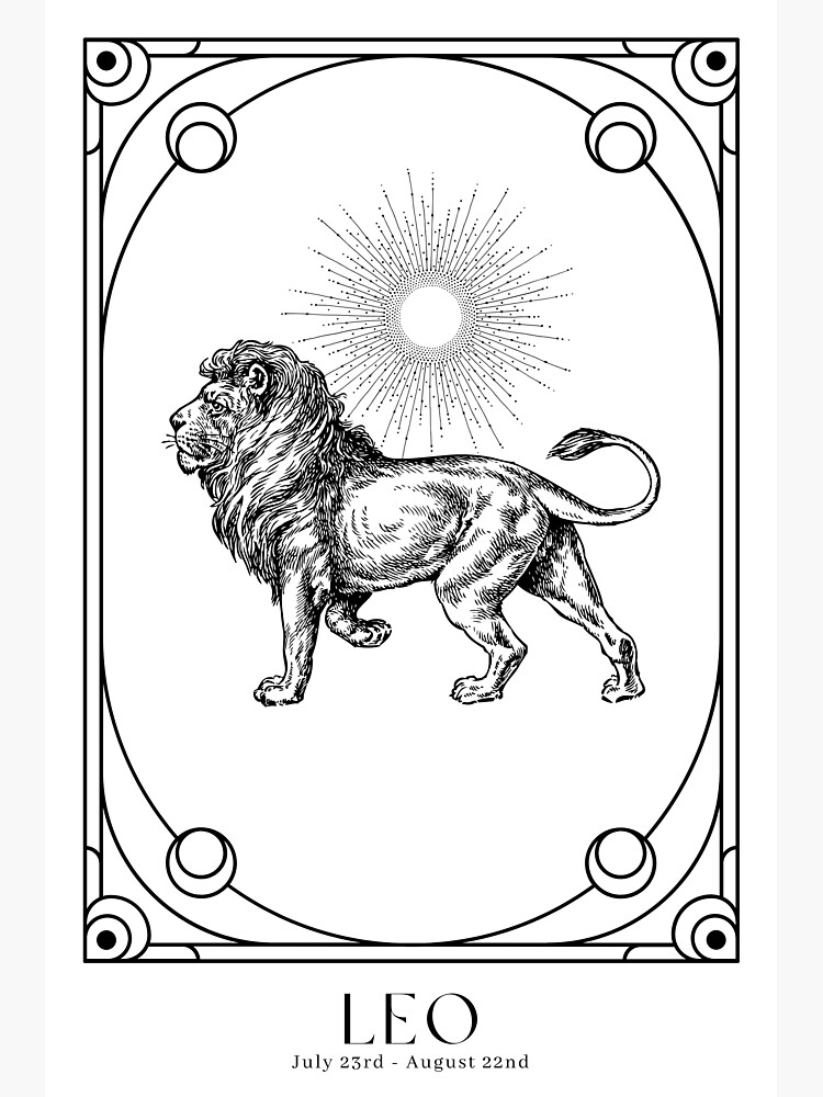 "Tarot Card - Leo" Sticker for Sale by slcomino | Redbubble