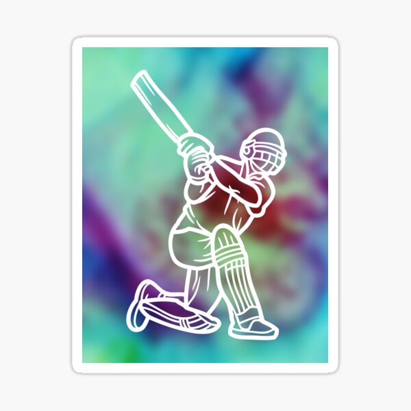 "Batter Cricket" Sticker for Sale by finedzines4u | Redbubble