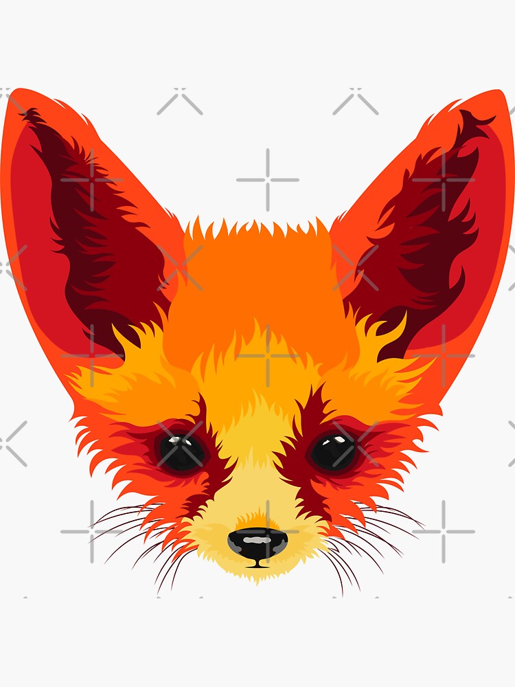 "Fire Fennec" Sticker for Sale by IgalK | Redbubble