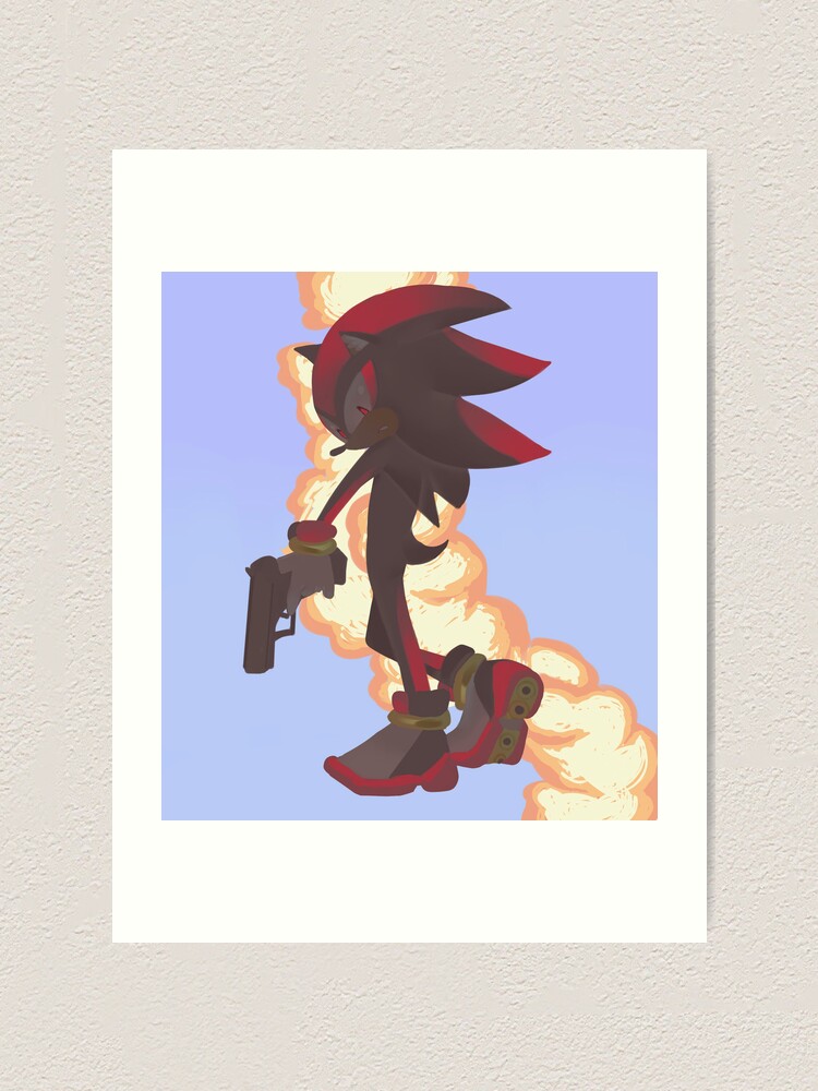 "Shadow the hedgehog(with gun)" Art Print for Sale by Avendraws | Redbubble