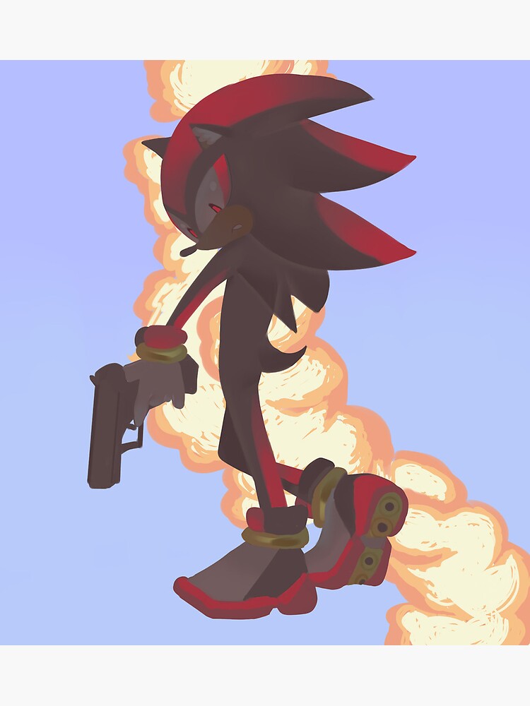 "Shadow the hedgehog(with gun)" Art Print for Sale by Avendraws | Redbubble