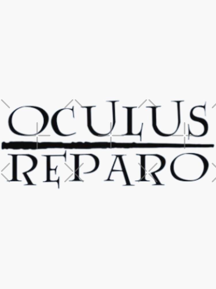 "Oculus Reparo" Sticker for Sale by PottersArt | Redbubble