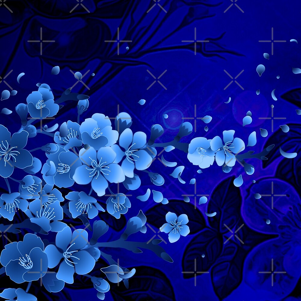 "Cherry blossom, blue colors" by nicky2342 | Redbubble