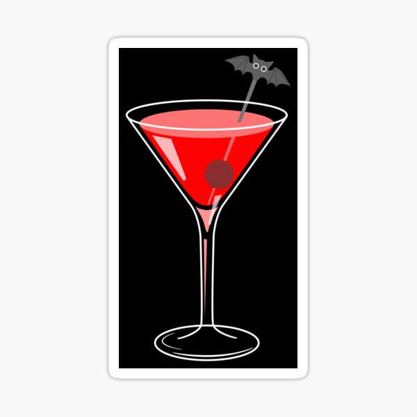 Vampire Cocktail Sticker For Sale By Ellymellow Redbubble