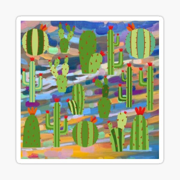 "Cactus club" Sticker for Sale by KarenColville1 | Redbubble