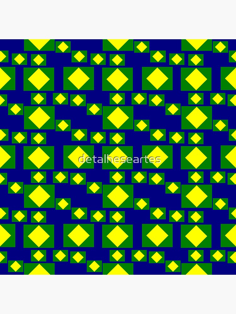 "A dark blue background with green squares and yellow squares pattern ...