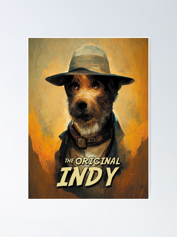 "Indiana Dog Portrait Painting | The Original Indy" Poster for Sale by ...