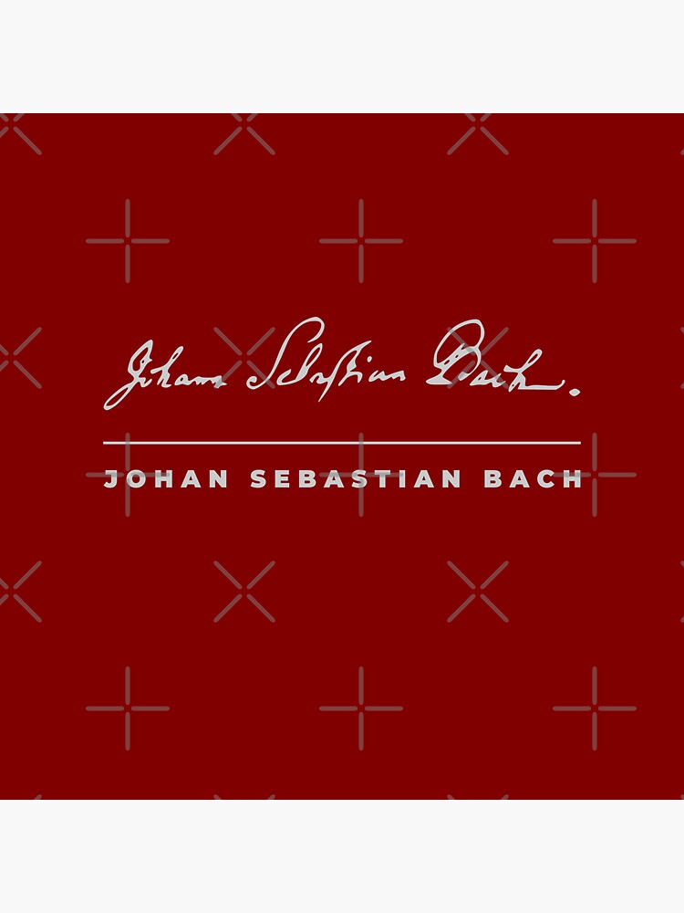 "Johan Sebastian Bach signature t-shirt" Sticker for Sale by CMYKStudio ...