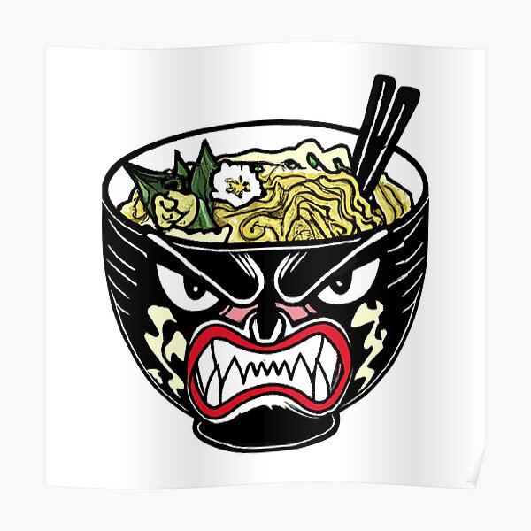 "Angry Ramen " Poster for Sale by TimYe | Redbubble