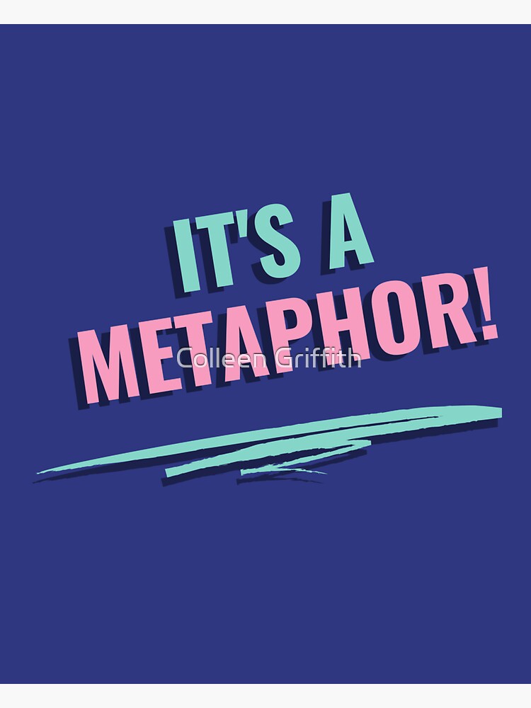 "It's a metaphor" Sticker for Sale by SNACZShop | Redbubble