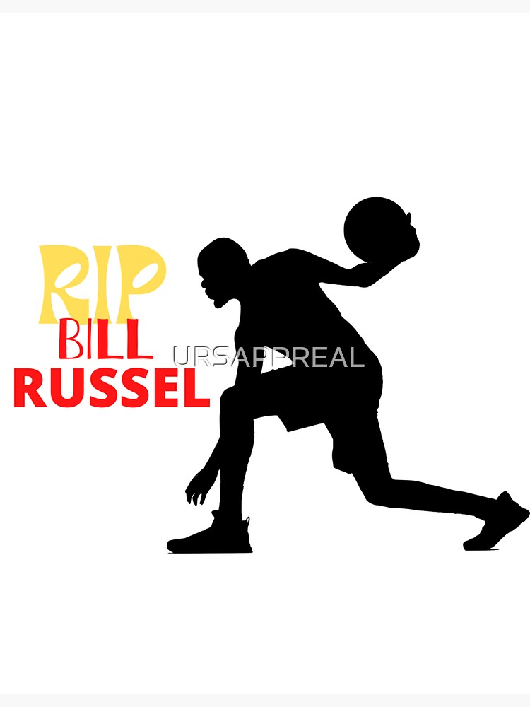 "RIP BILL RUSSEL " Sticker for Sale by URSAPPREAL | Redbubble