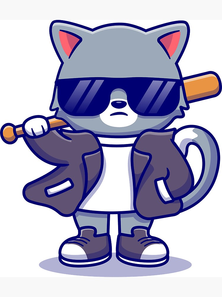"Bad boy cat" Poster for Sale by Own5it | Redbubble