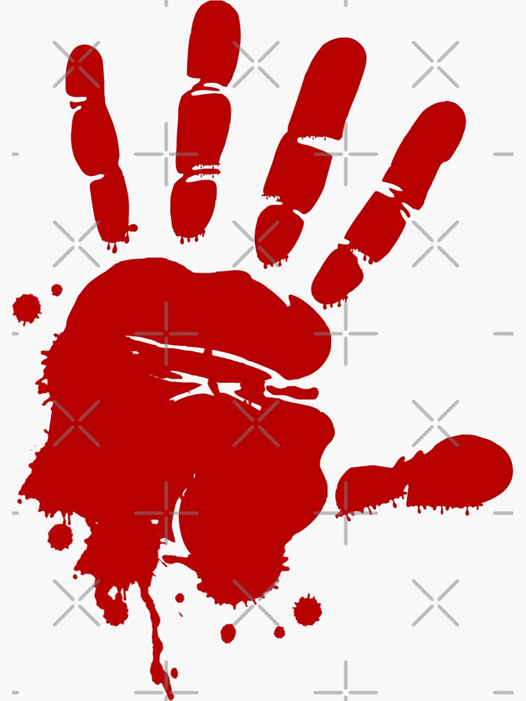 "halloween bloody hand" Sticker for Sale by artwork1306 | Redbubble