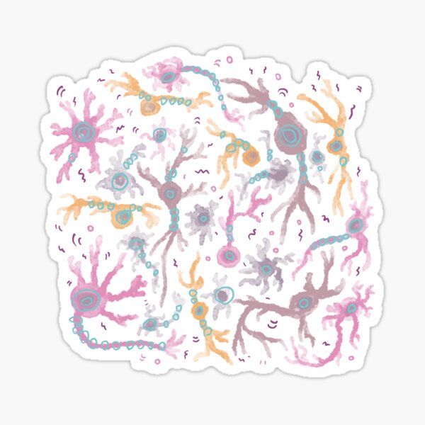 "Cute pattern made of different neurons made for creative minds ...