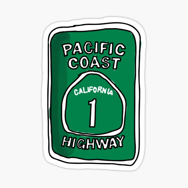 "Pacific Coast Highway PCH sign California" Sticker for Sale by ...
