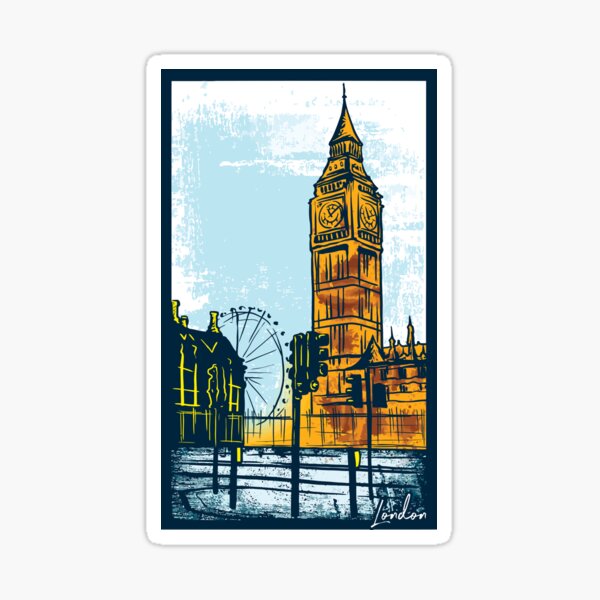 "Big Ben Tower London" Sticker for Sale by Ayian | Redbubble